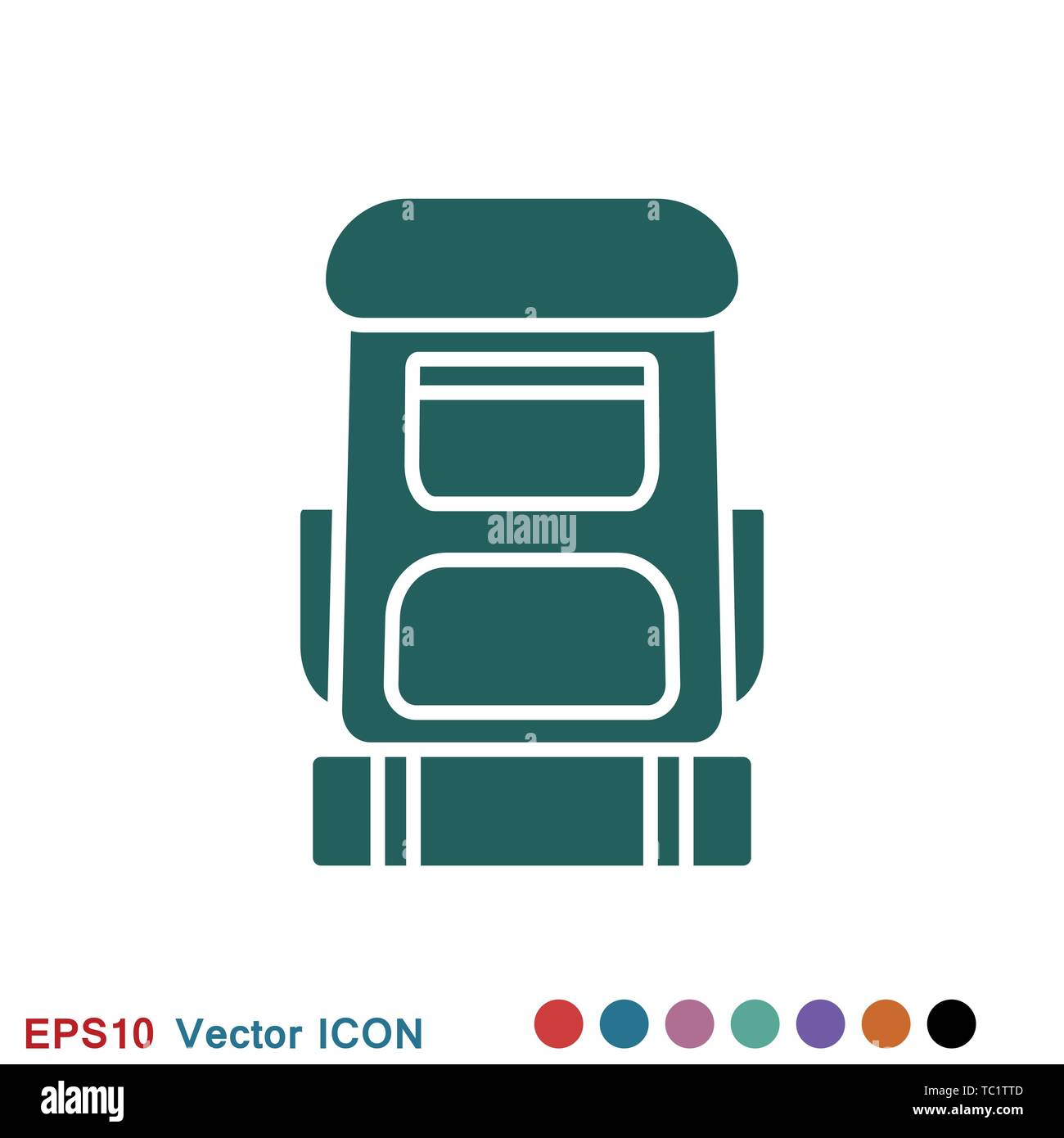 Backpack icon logo, vector sign symbol for design Stock Vector Image ...