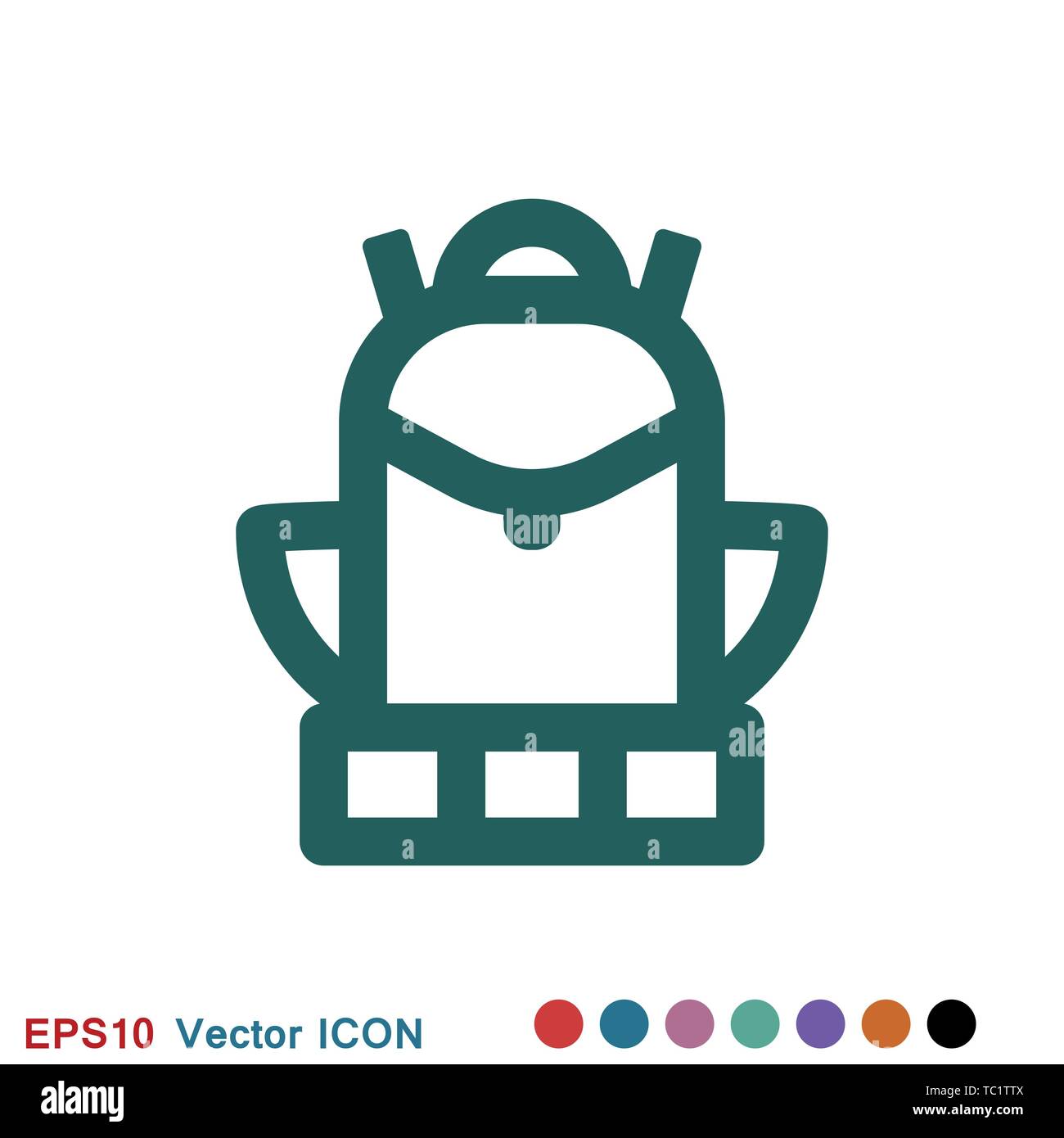 Backpack icon logo, vector sign symbol for design Stock Vector Image ...