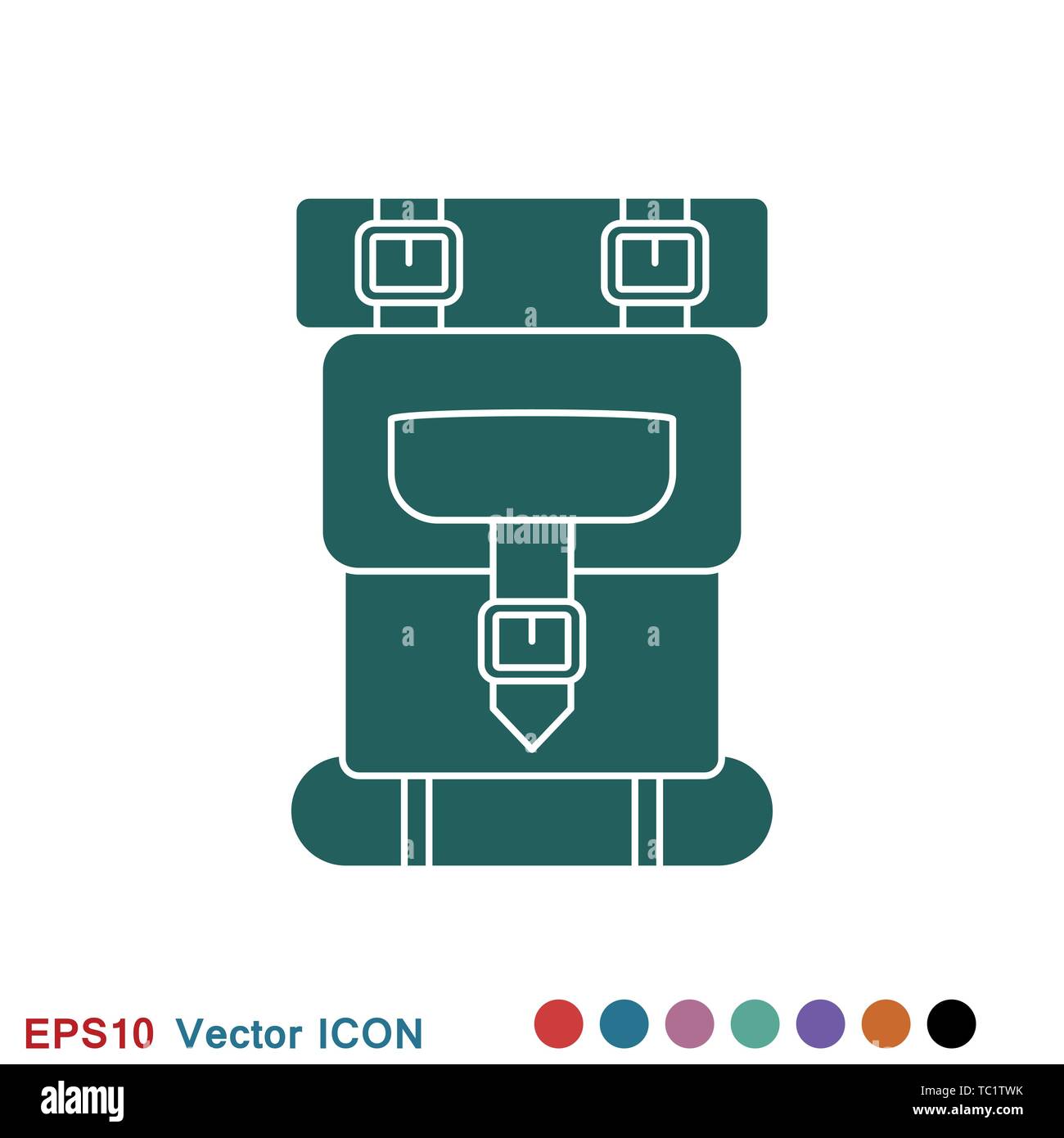Backpack icon logo, vector sign symbol for design Stock Vector Image ...