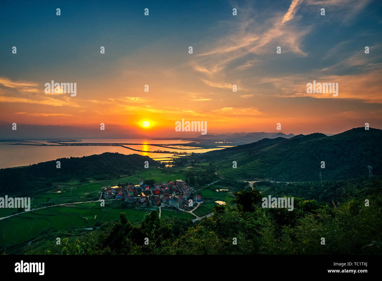 Scenes at sunset Stock Photo - Alamy