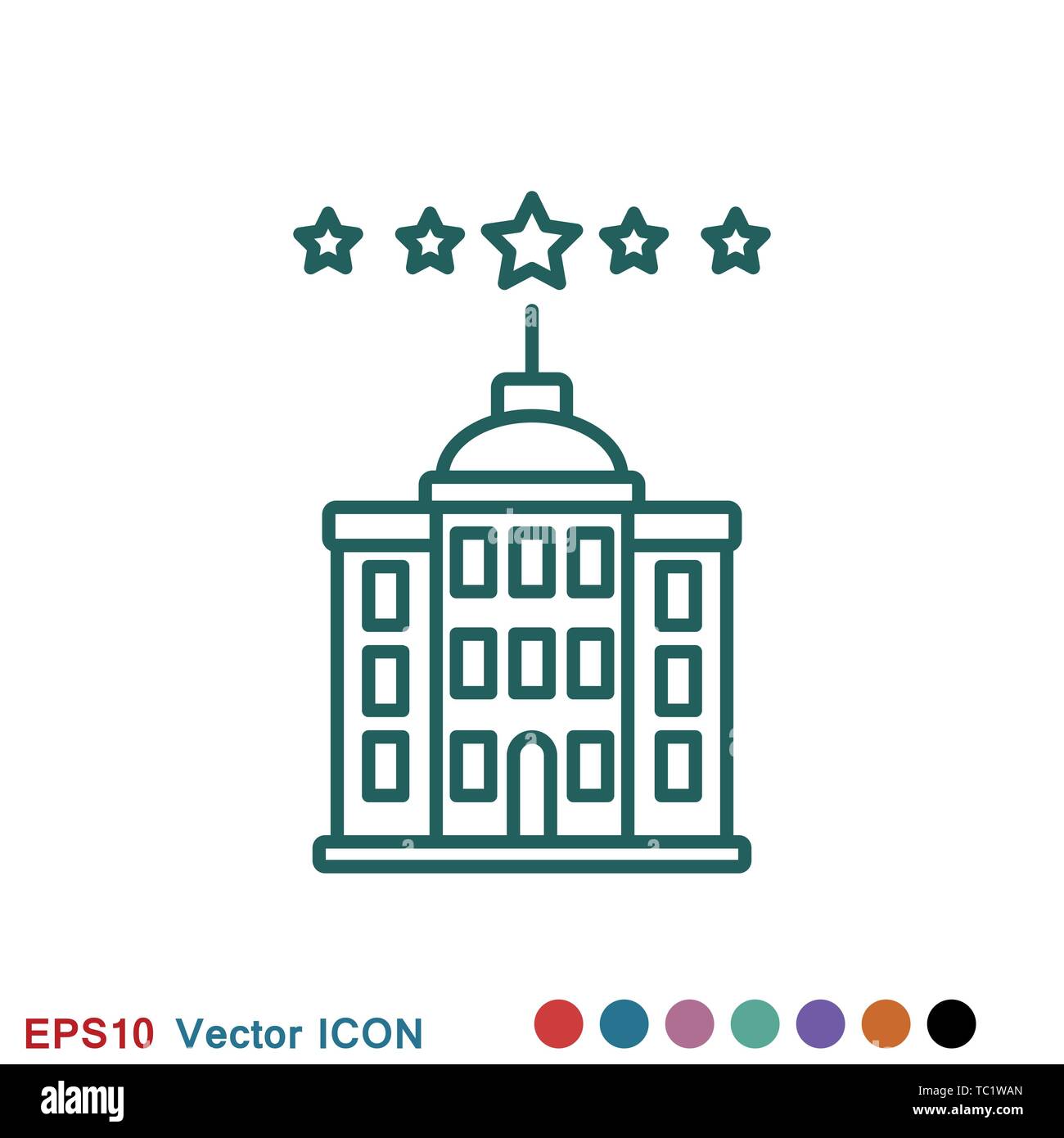 Hotel icon logo, vector sign symbol for design Stock Vector Image & Art ...