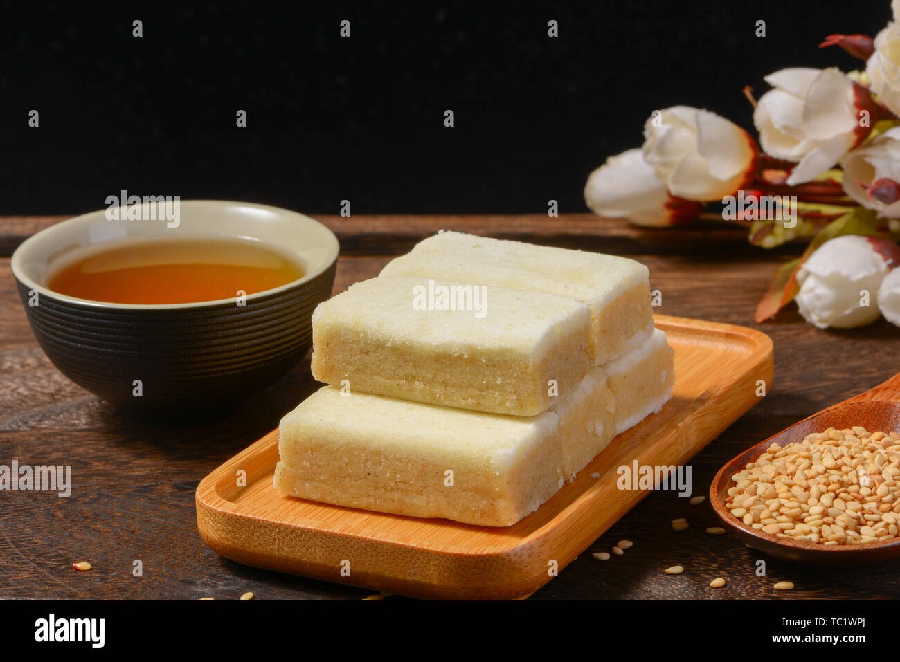 Traditional handmade sesame cake Stock Photo - Alamy