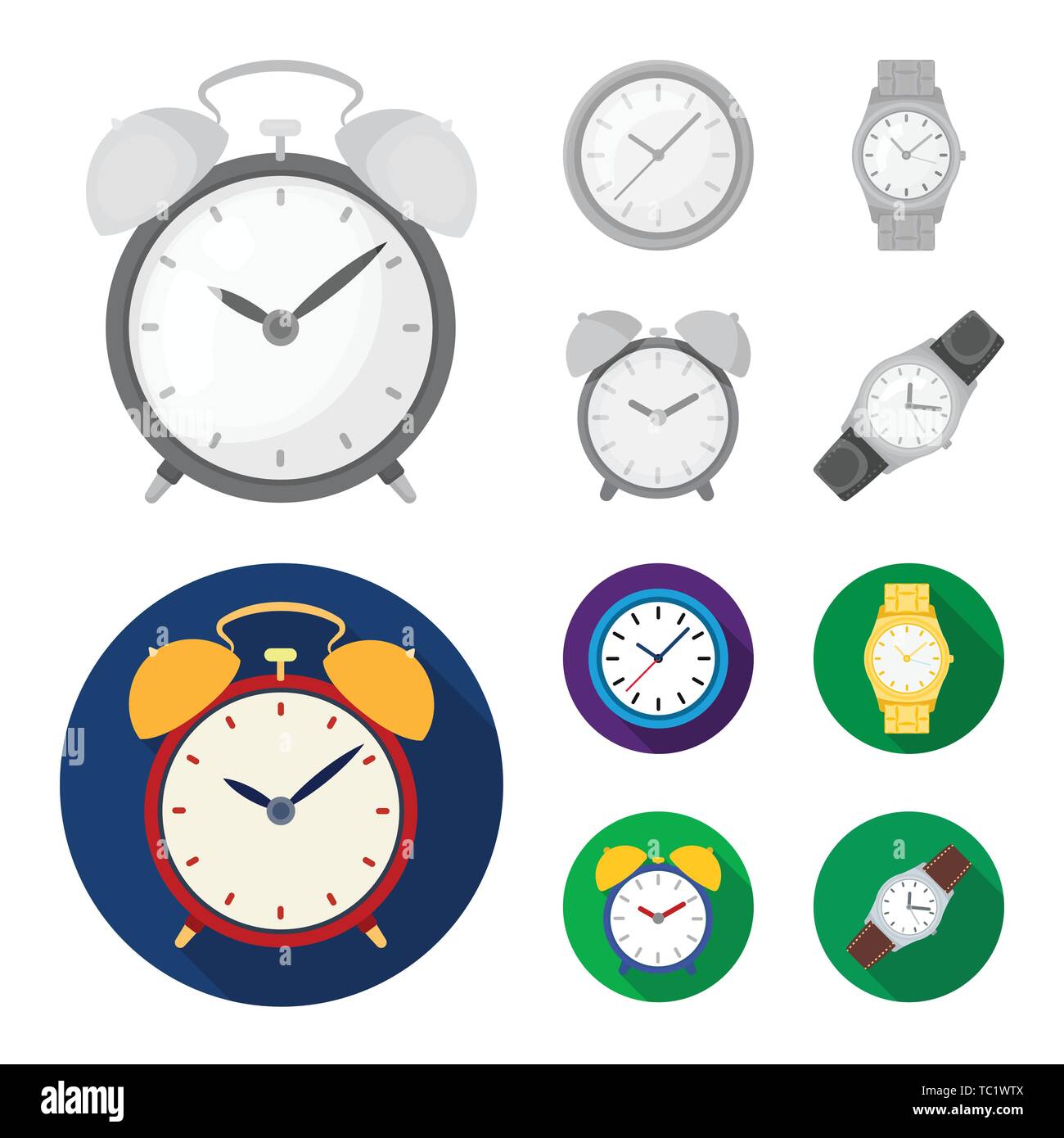 Isolated object of time and hour symbol. Set of time and business stock ...