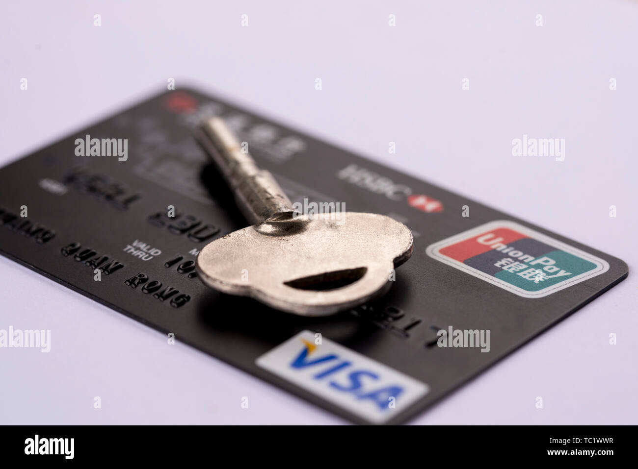 Credit cards and keys, bank cards and keys Stock Photo - Alamy
