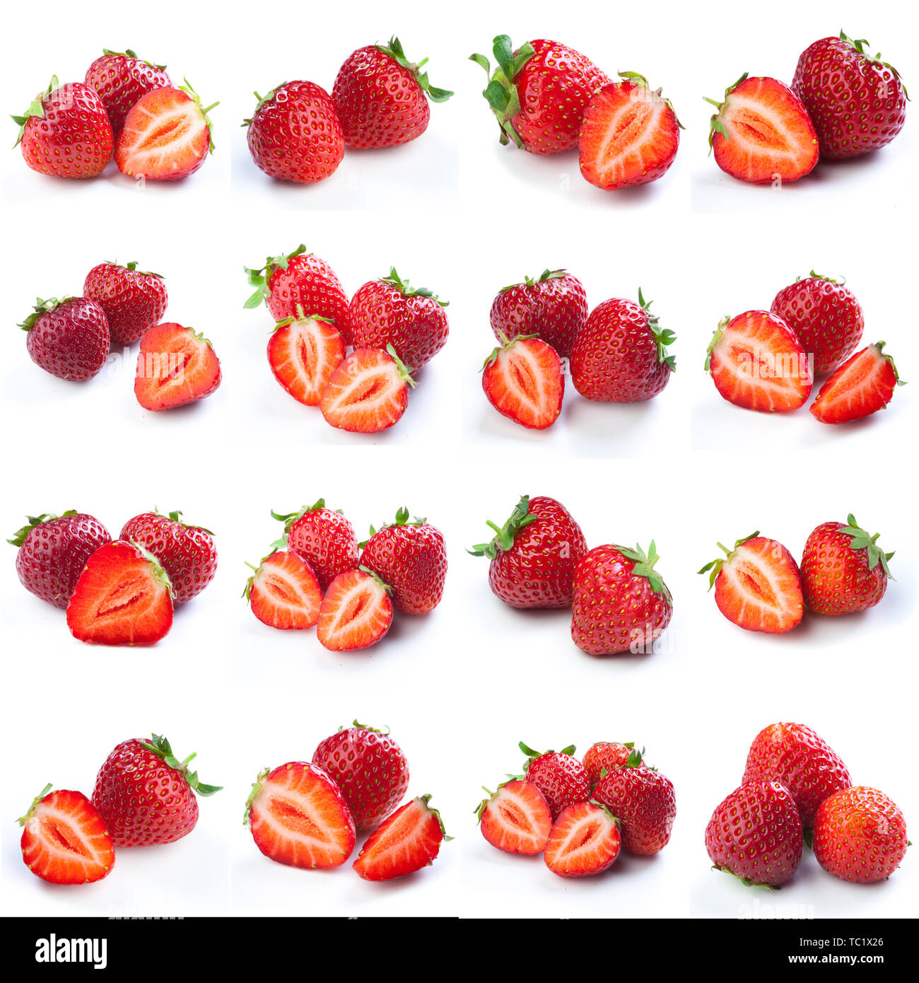 Collage of strawberries Stock Photo - Alamy