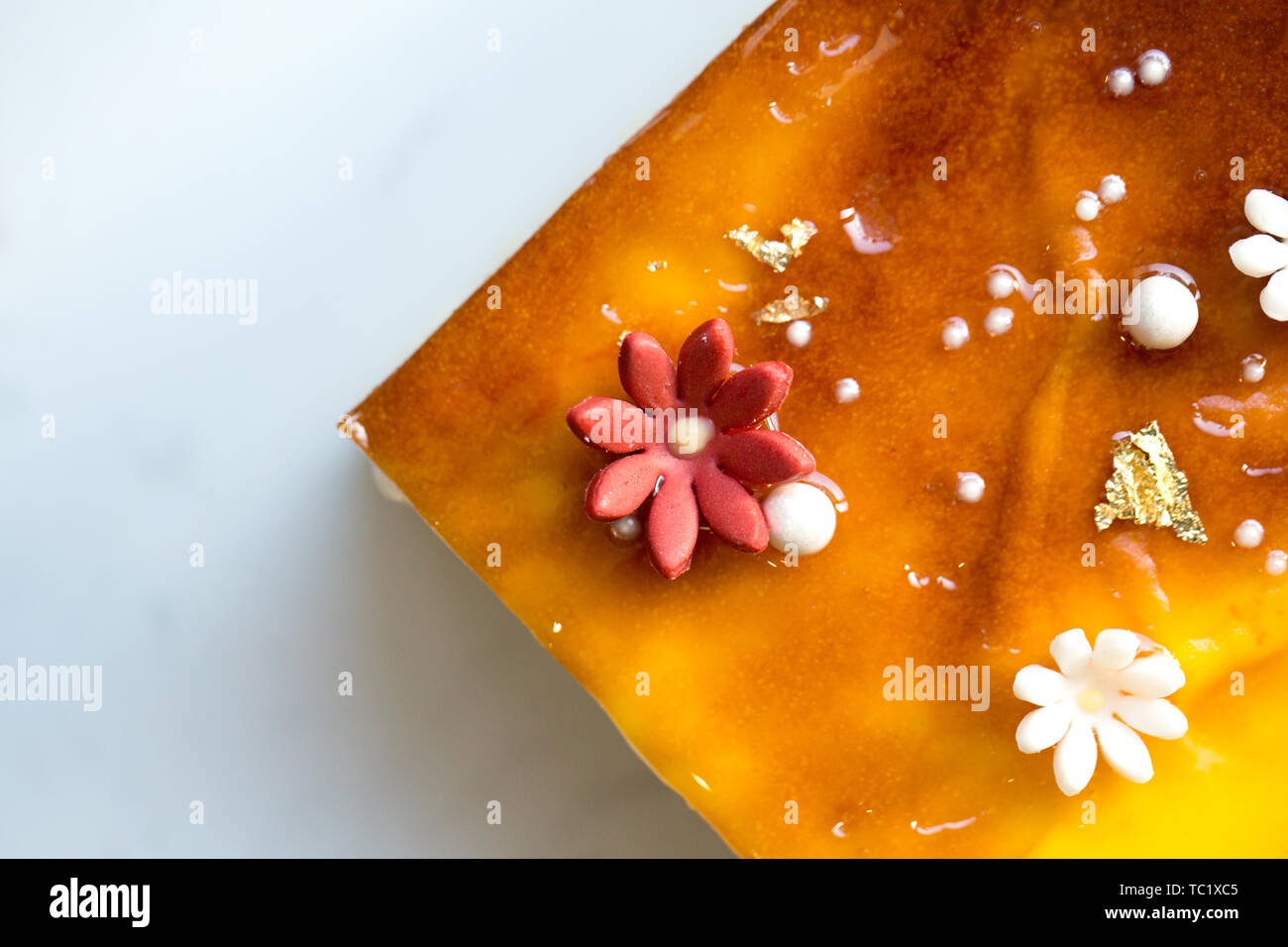 Lemon rock burning Stock Photo - Alamy