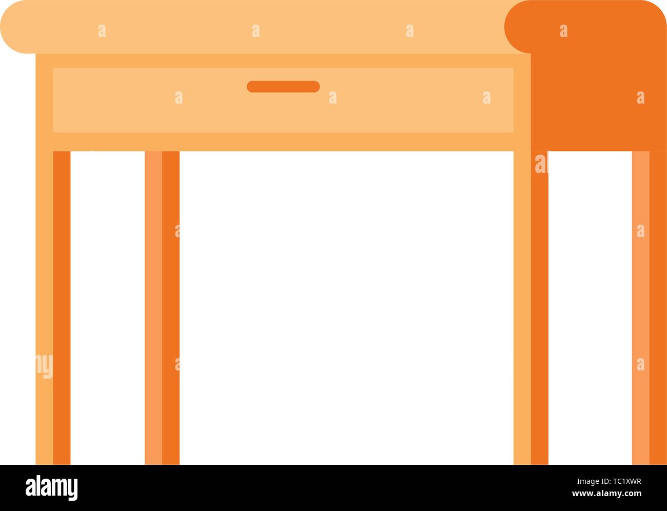 office desk in wooden with white background Stock Vector Image & Art ...