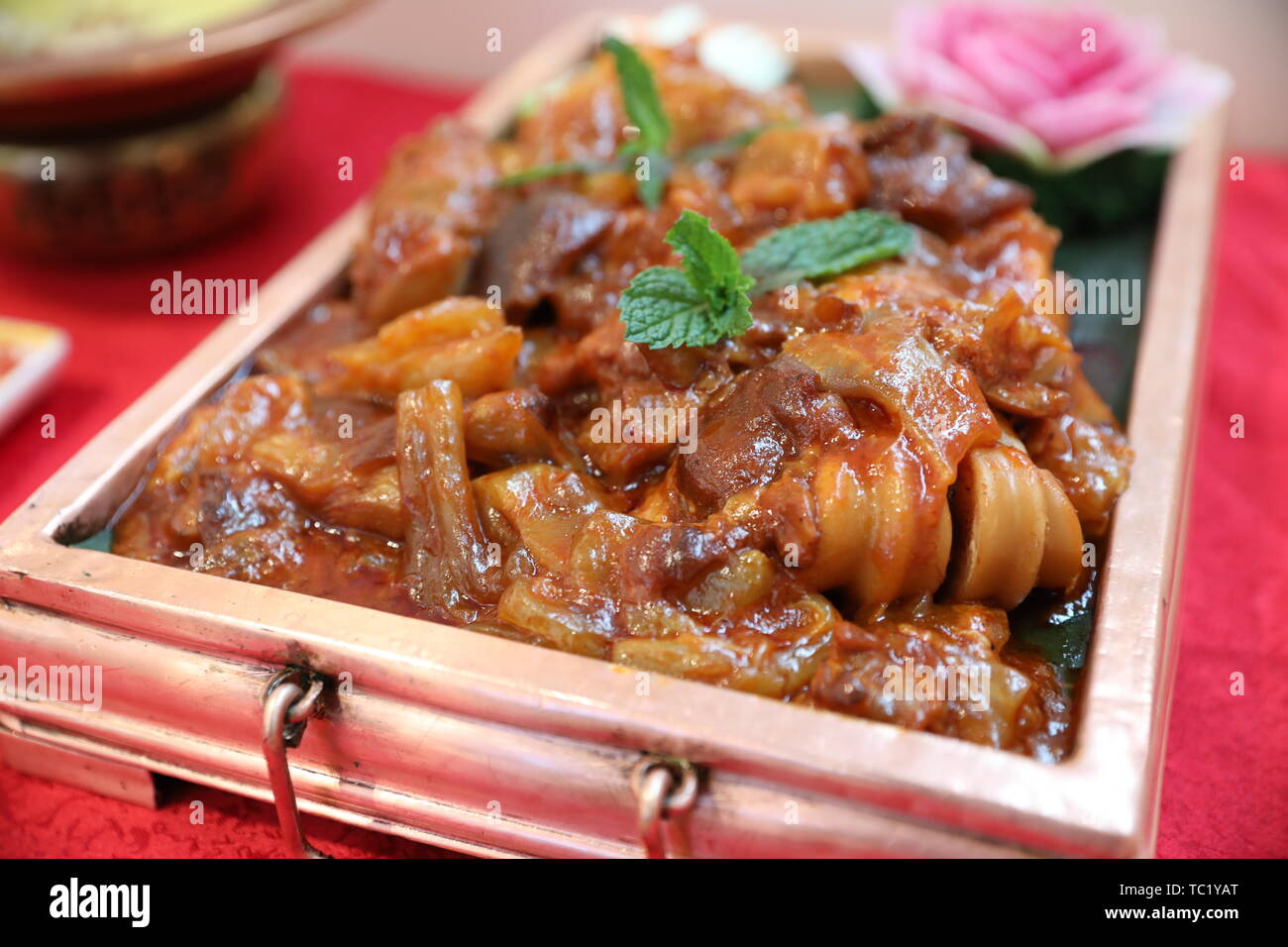 Braised beef hoof Stock Photo - Alamy