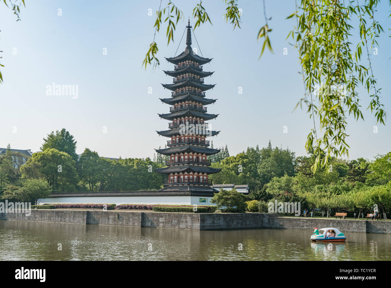 The Xing Shengsheng monastery tower built before and after Xining (1068 ...