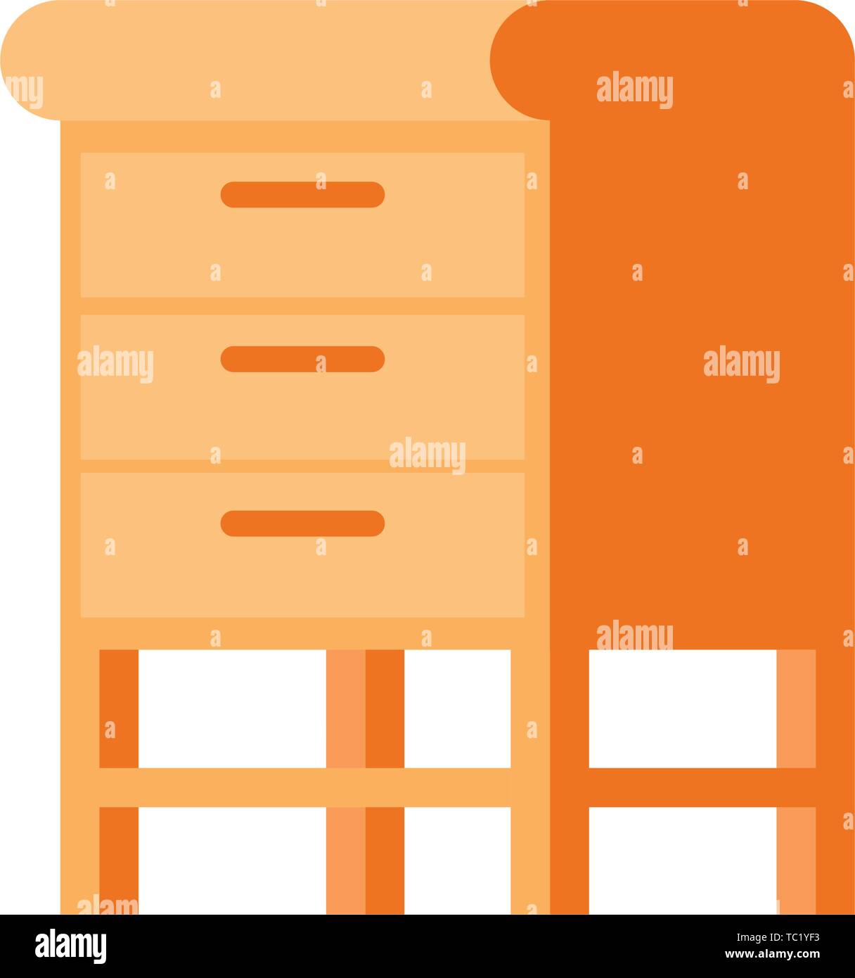 wooden shelving in white background icon Stock Vector Image & Art - Alamy