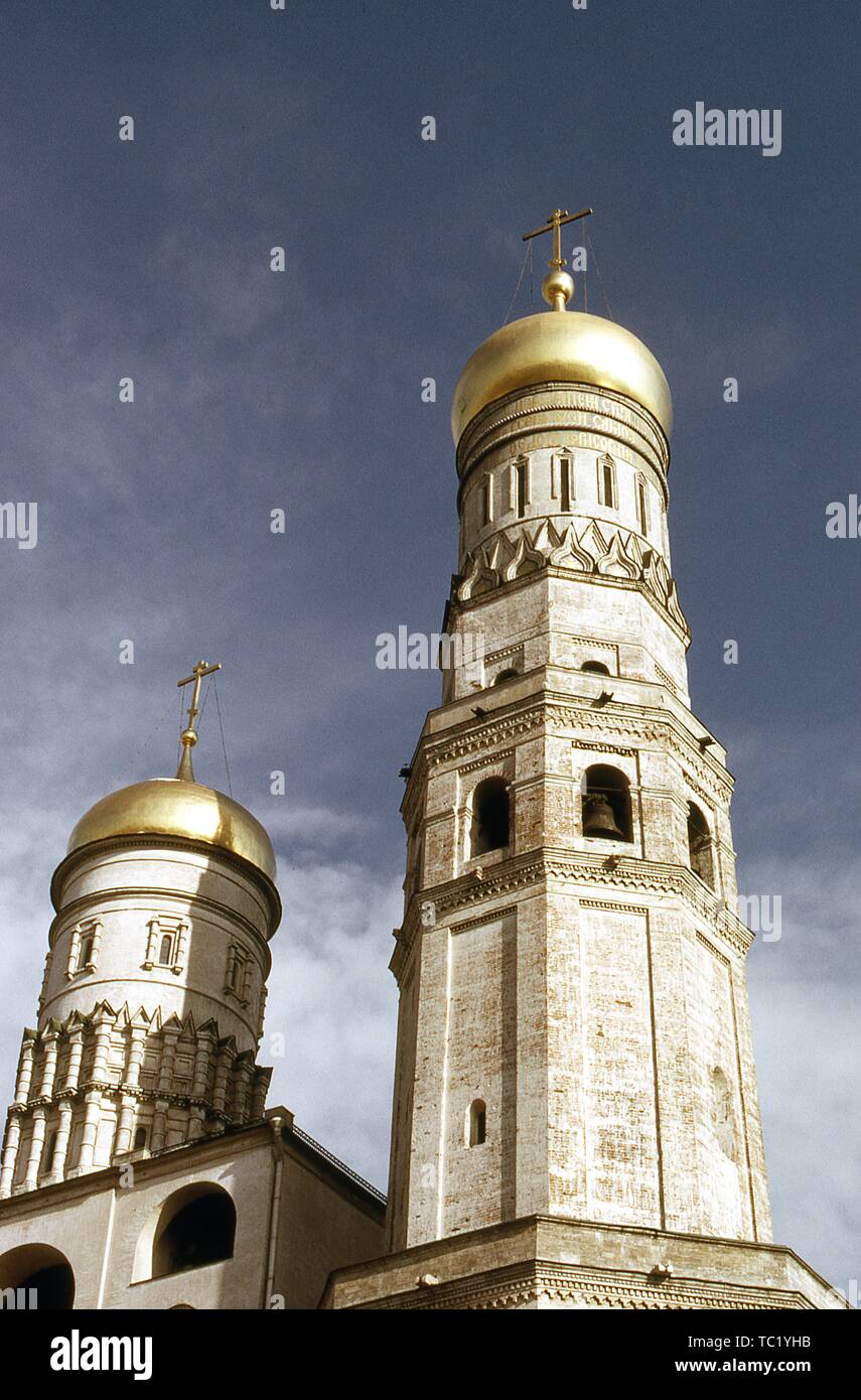 Facade of the Ivan the Great Bell Tower, part of the Saint Basil's ...