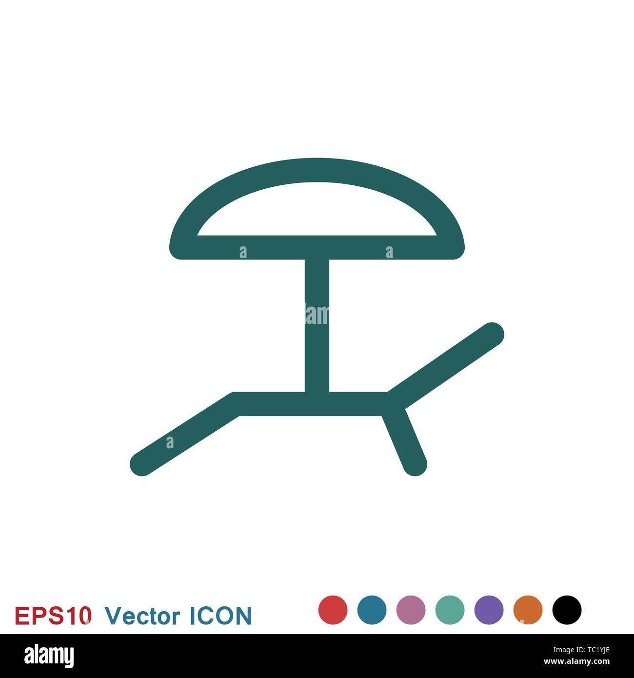 Chaise lounge icon logo, vector sign symbol for design Stock Vector ...