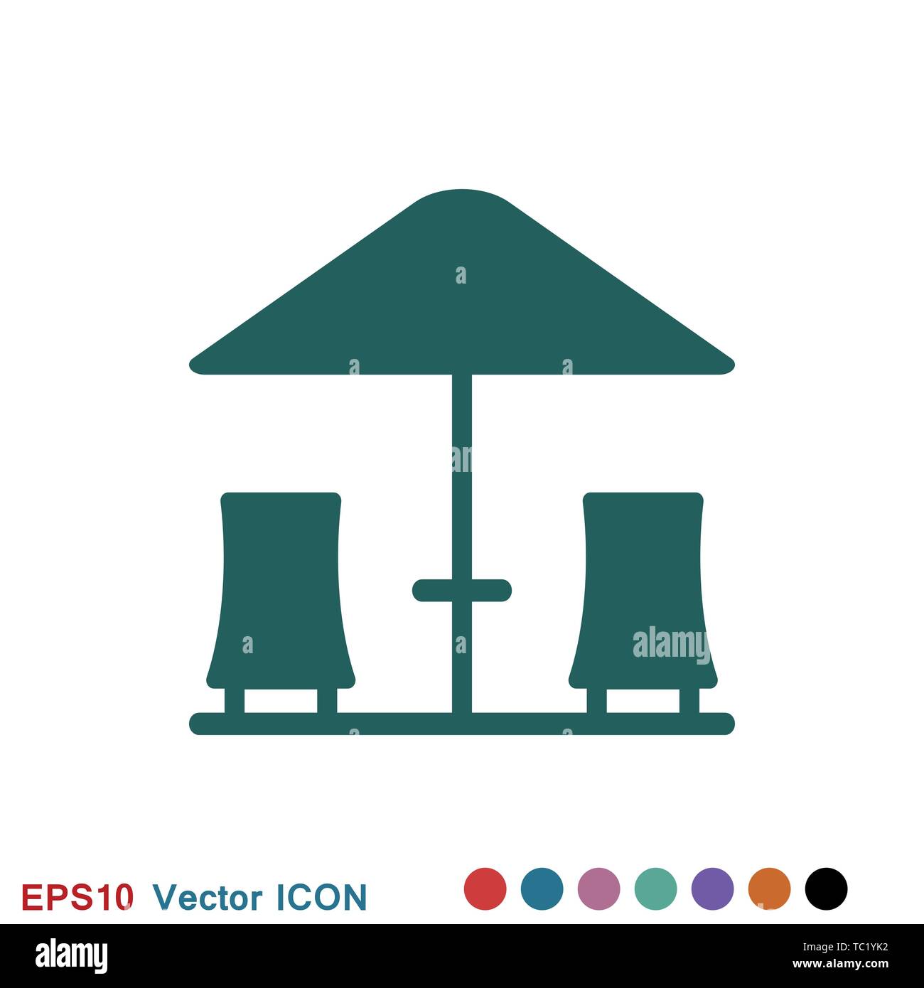 Chaise lounge icon logo, vector sign symbol for design Stock Vector ...