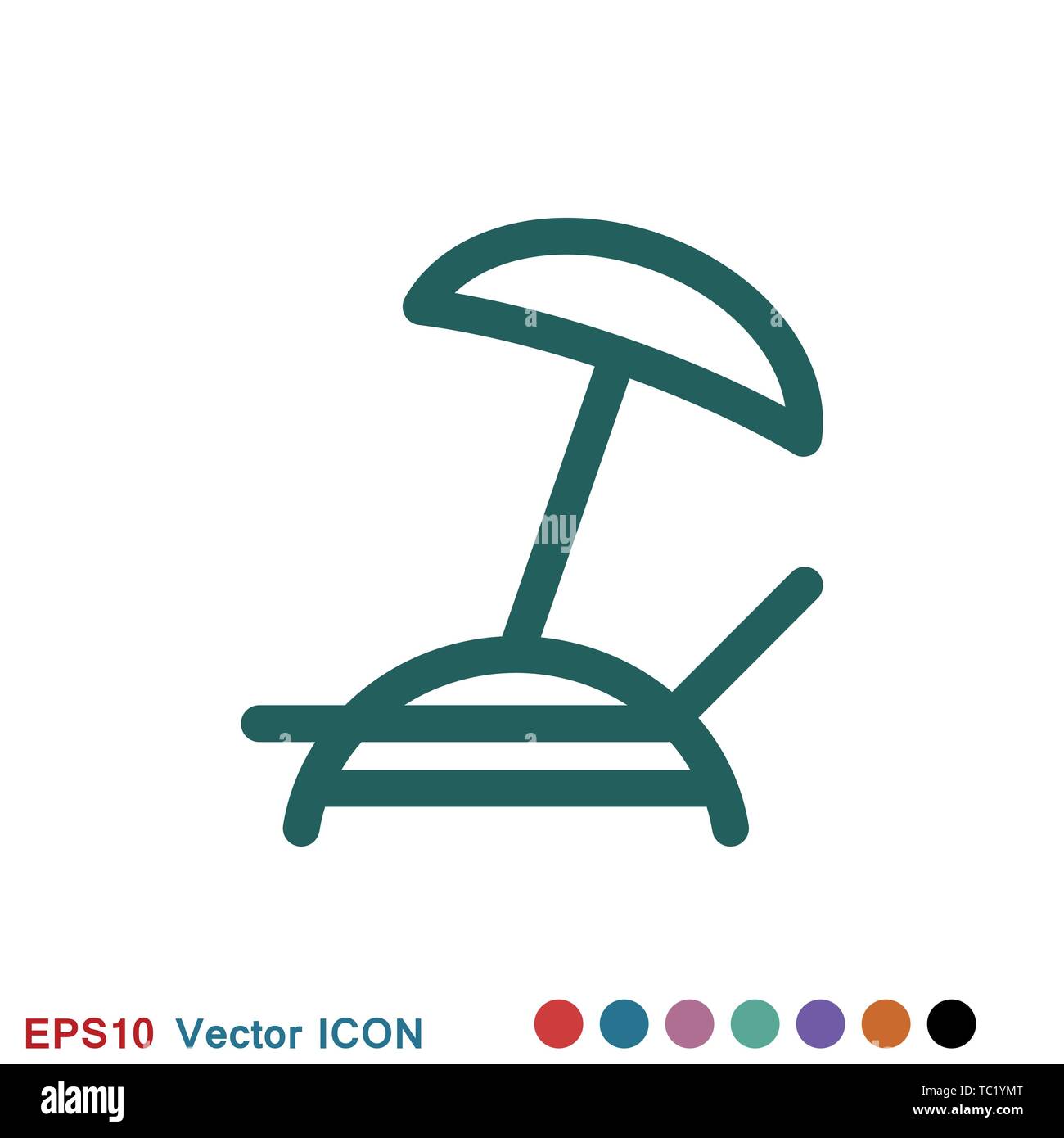 Chaise lounge icon logo, vector sign symbol for design Stock Vector ...