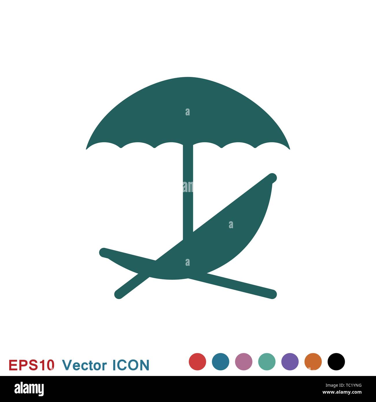 Chaise lounge icon logo, vector sign symbol for design Stock Vector ...