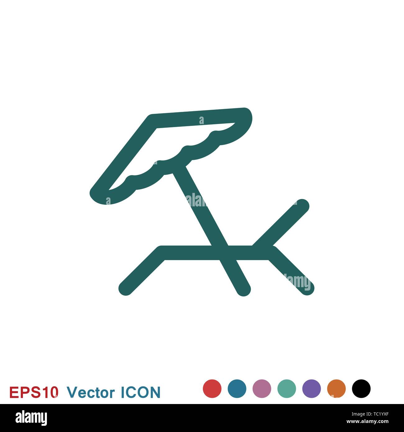 Chaise lounge icon logo, vector sign symbol for design Stock Vector ...