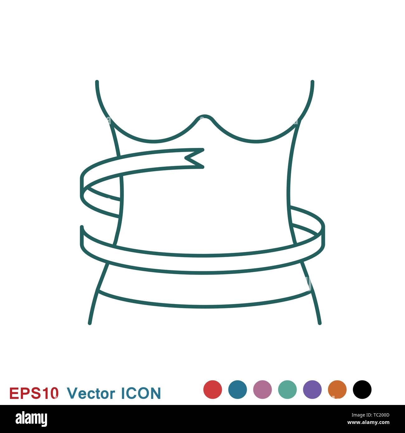 Weight loss icon logo, vector sign symbol for design Stock Vector Image ...