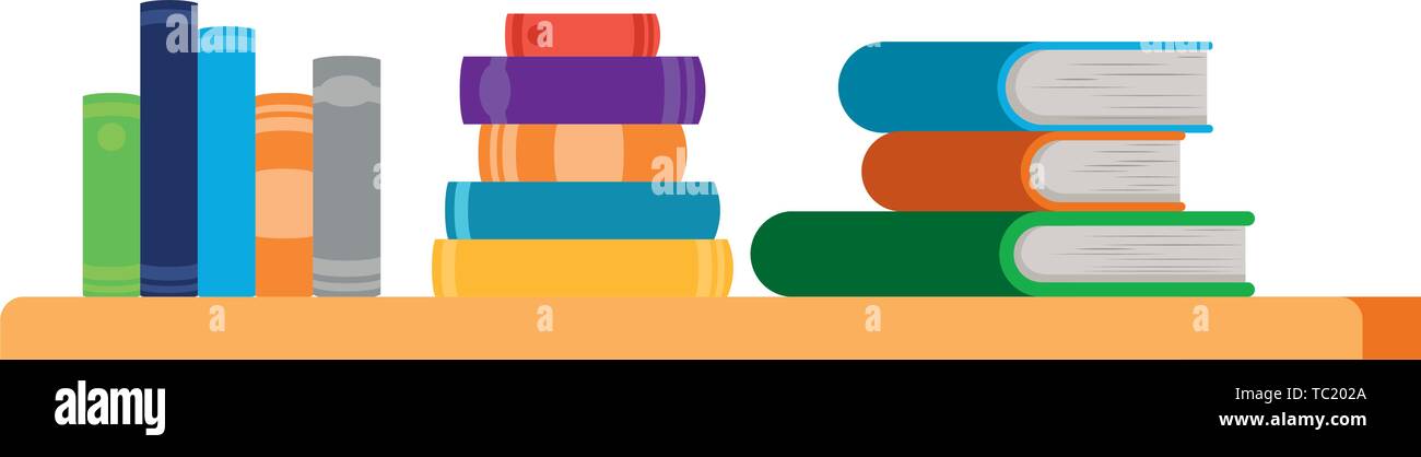 shelving with books in white background Stock Vector Image & Art - Alamy