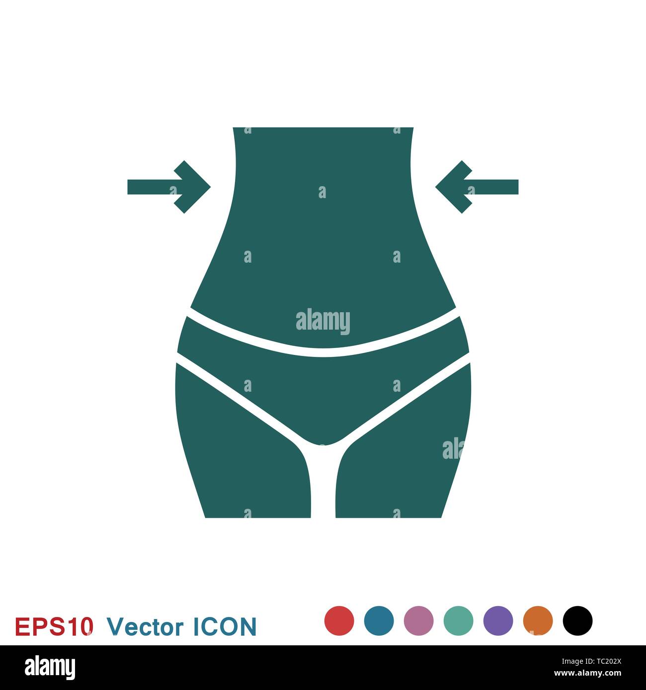 Weight loss icon logo, vector sign symbol for design Stock Vector Image ...