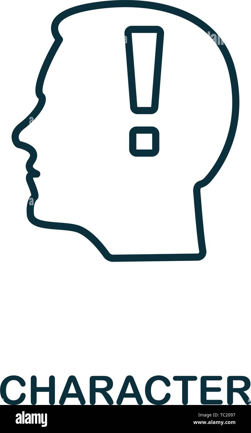 Character icon. Outline style thin design from influencer icons ...