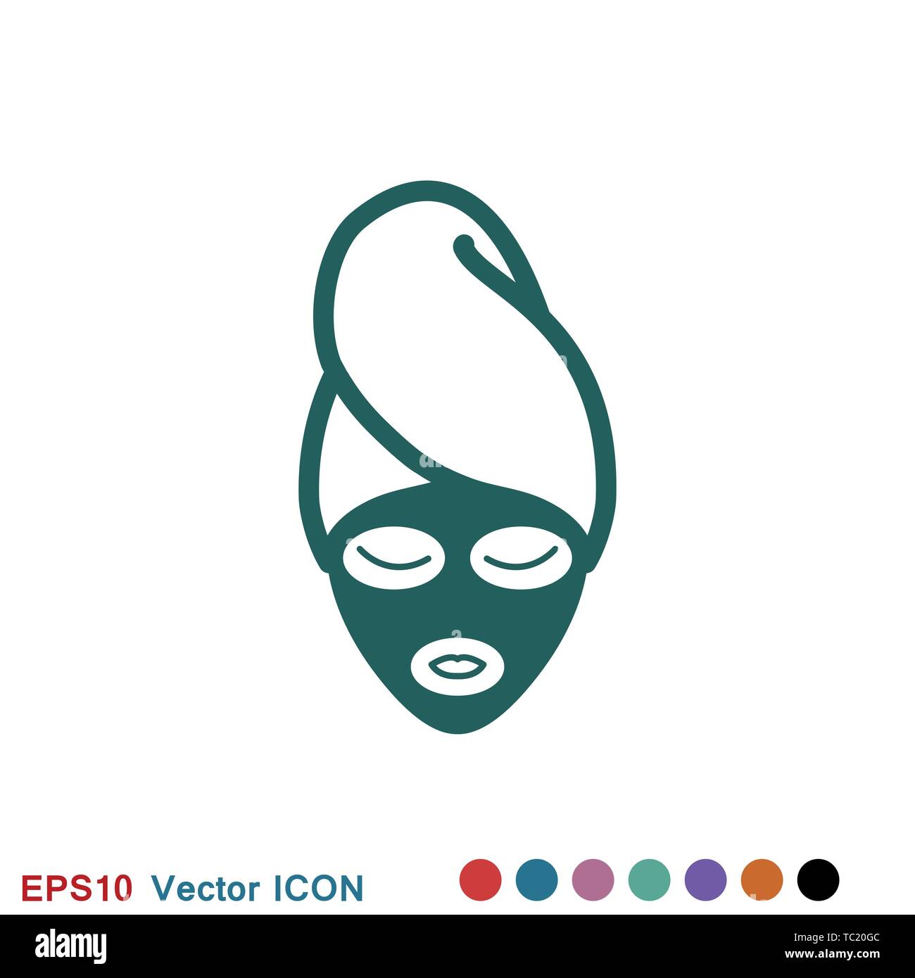 Facial mask icon logo, vector sign symbol for design Stock Vector Image ...