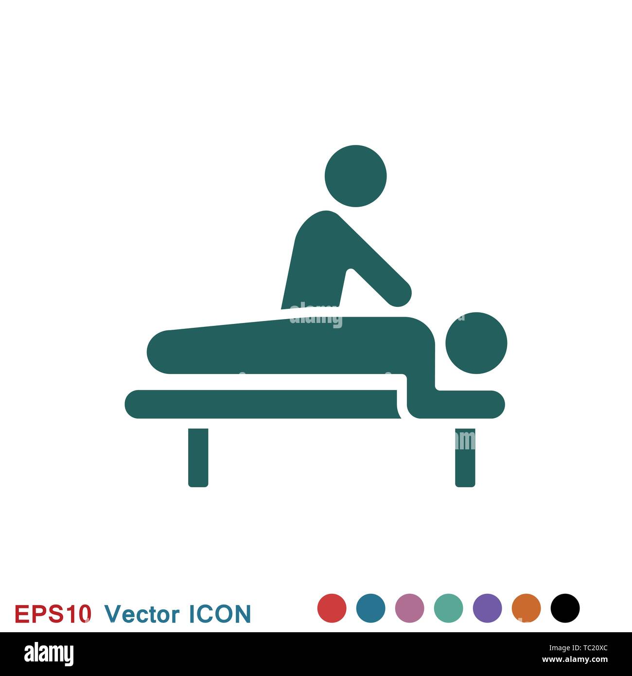 Massage Icon Spa Vector Illustration On White Background Stock Vector