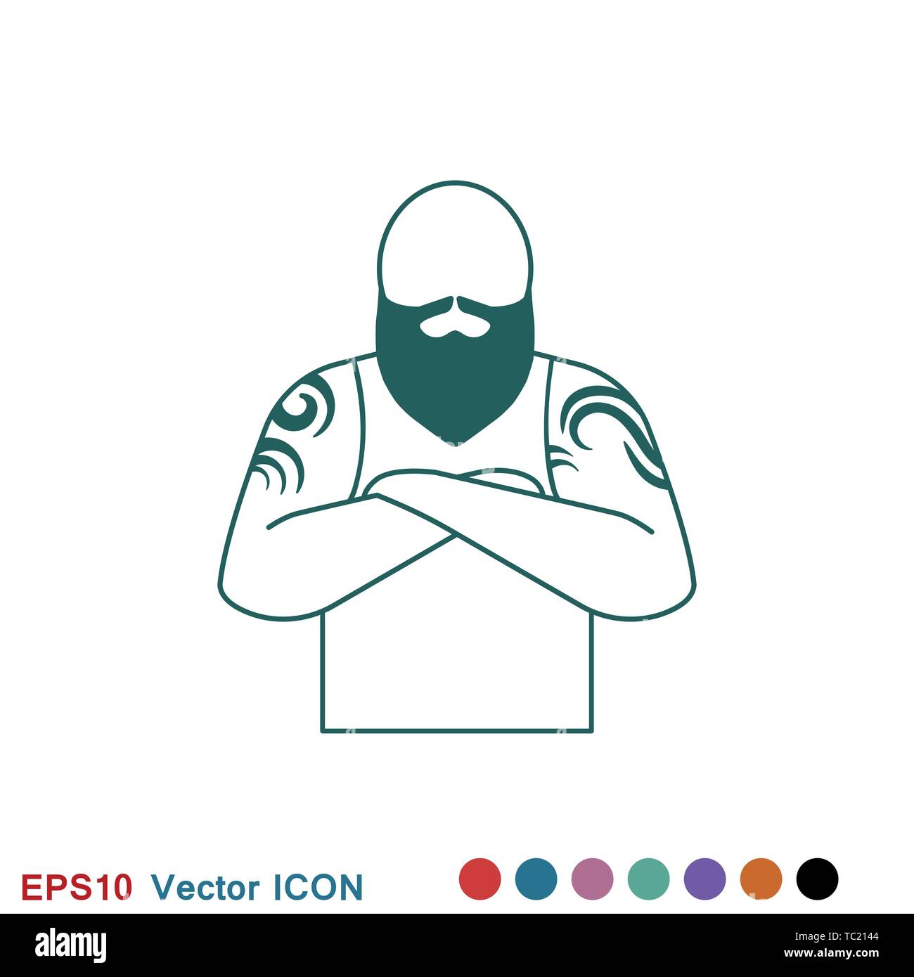 Body tattoo icon logo, vector sign symbol for design Stock Vector Image ...