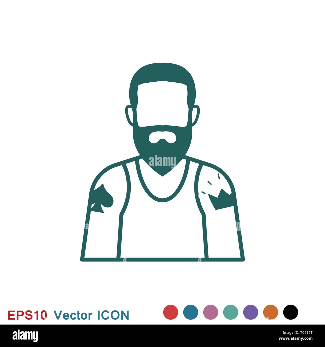 Body tattoo icon logo, vector sign symbol for design Stock Vector Image ...