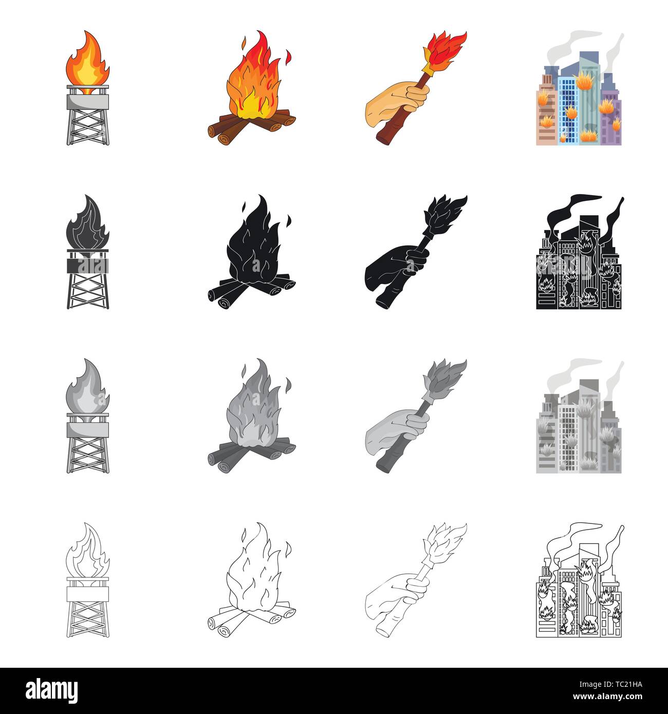 Fire torch tower Stock Vector Images - Alamy