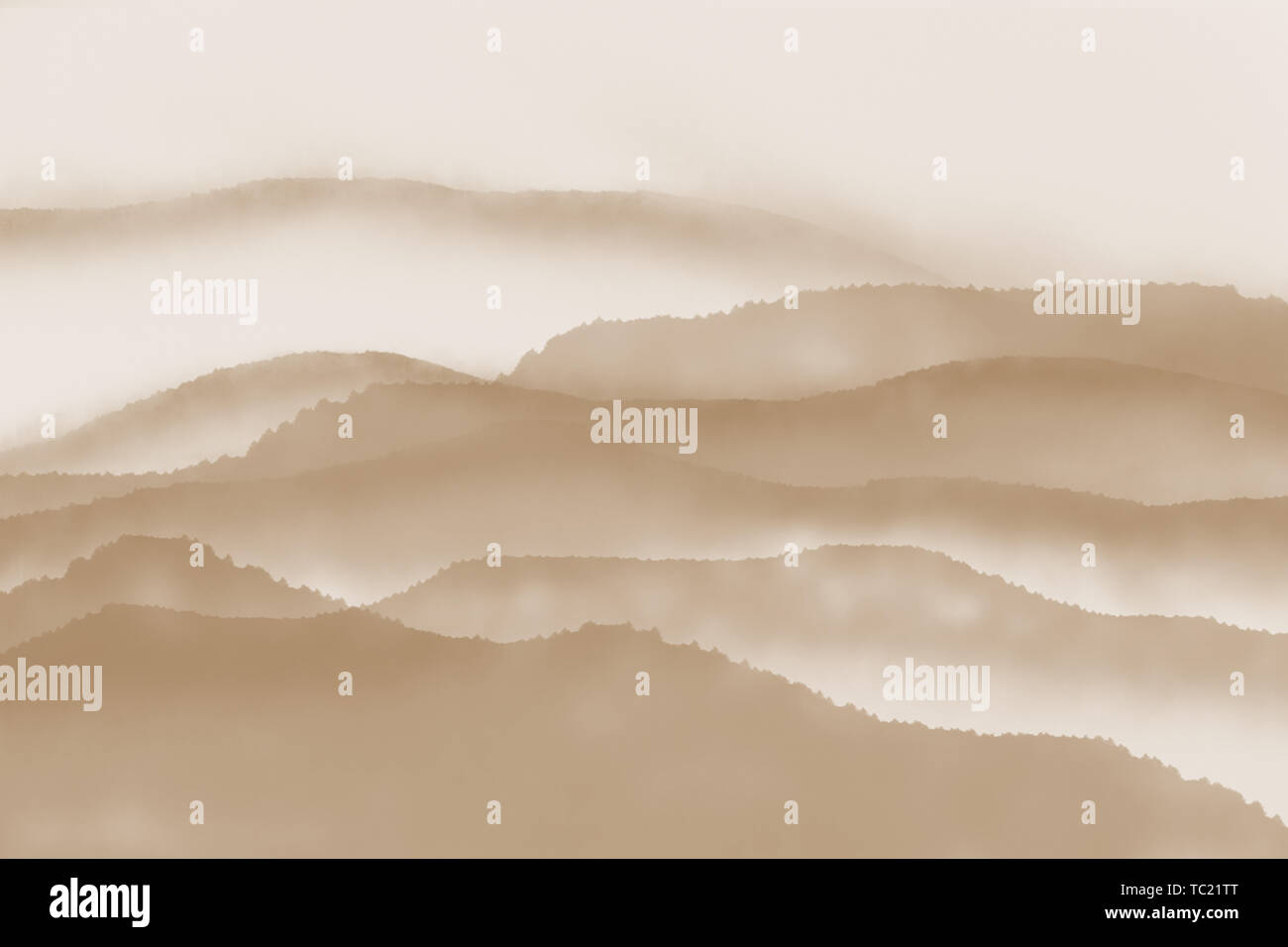 Chinese wind, ink landscape painting Stock Photo - Alamy