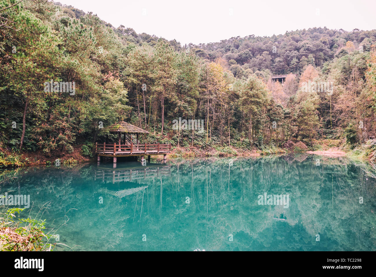 Scenery of Jiufeng Yaochi, Jiufengshan, Xiaojiuzhai, Chongqing Stock ...