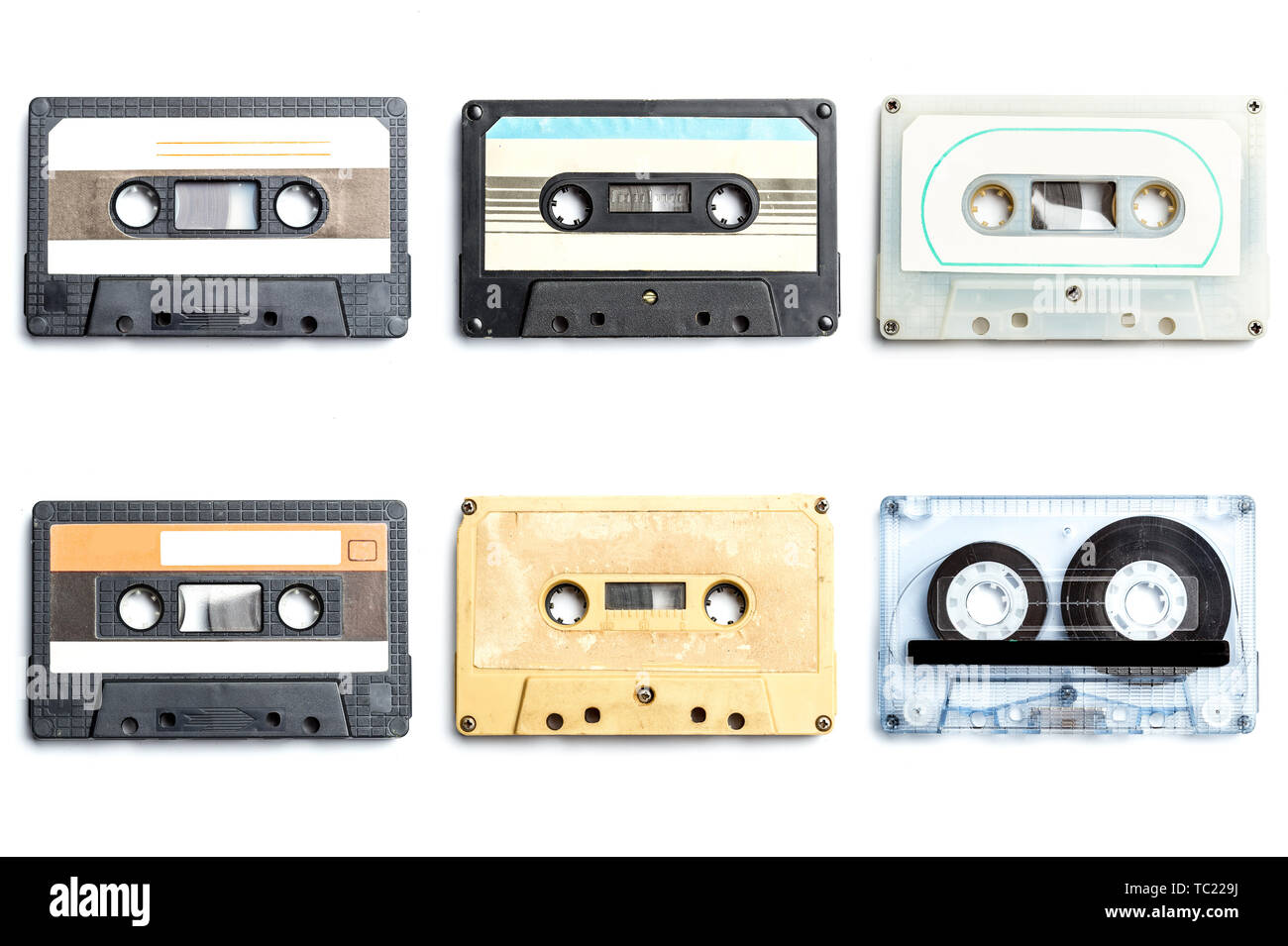 Collection of retro audio tapes Stock Photo - Alamy