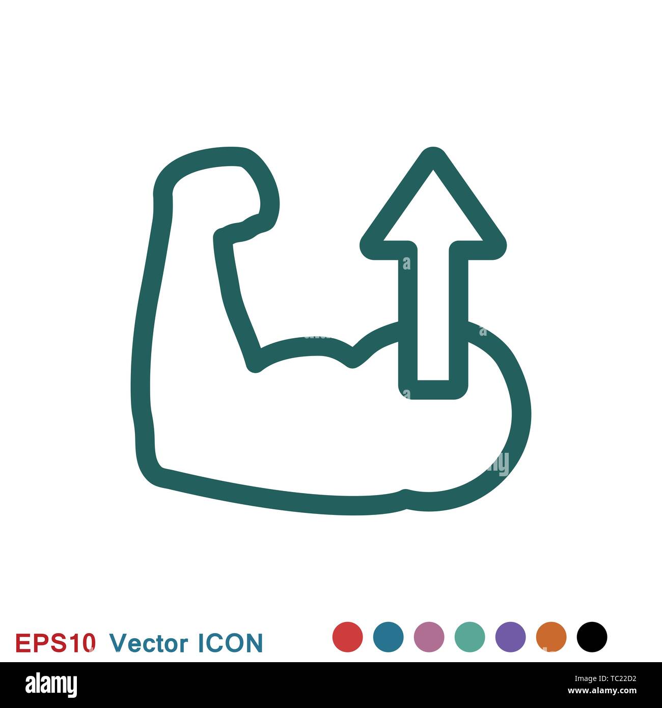 Muscle icon logo, vector sign symbol for design Stock Vector Image ...
