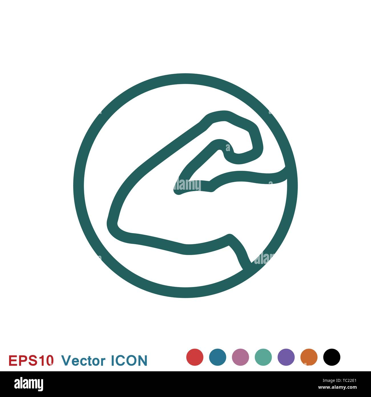 Muscle icon logo, vector sign symbol for design Stock Vector Image ...
