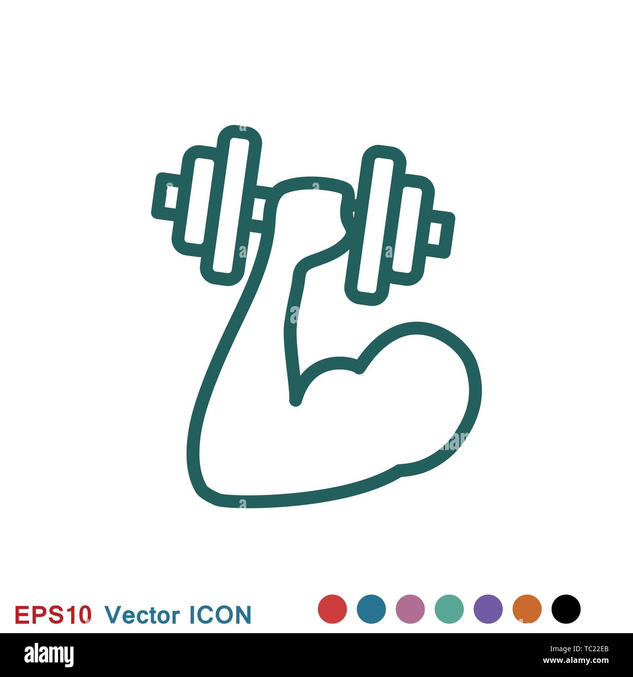 Muscle icon logo, vector sign symbol for design Stock Vector Image ...