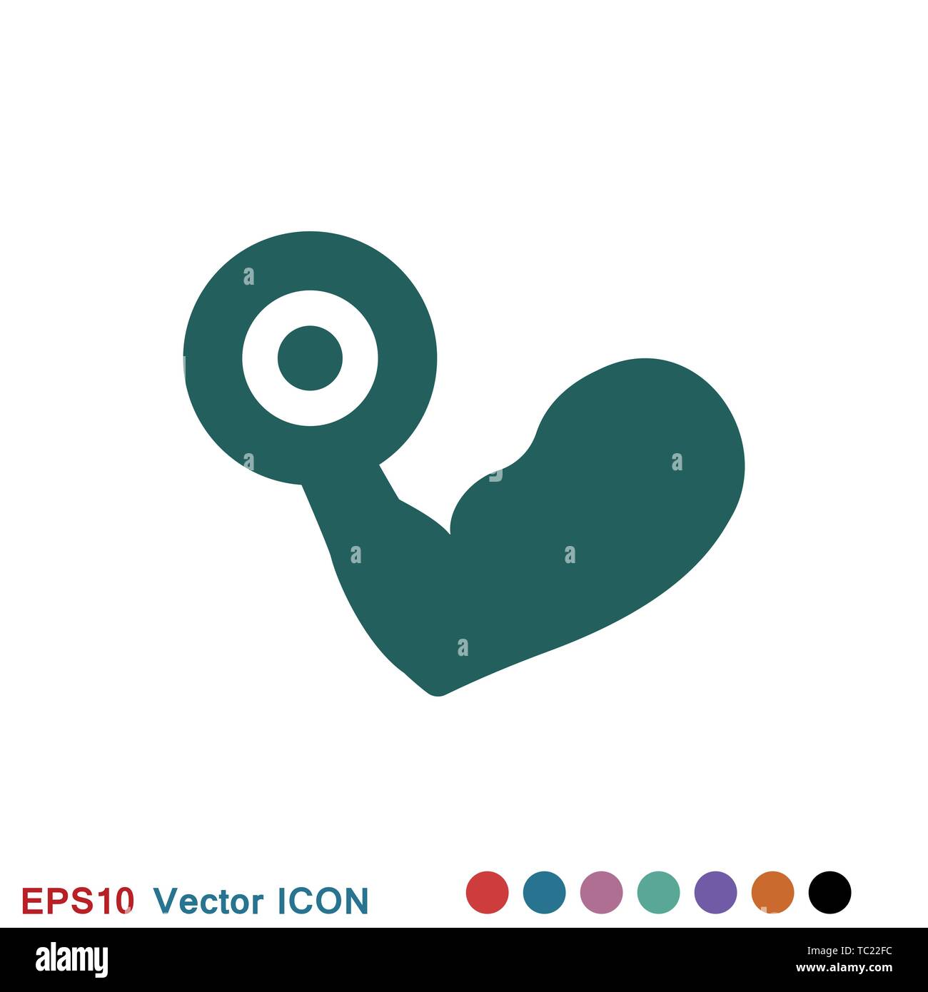 Muscle icon logo, vector sign symbol for design Stock Vector Image ...