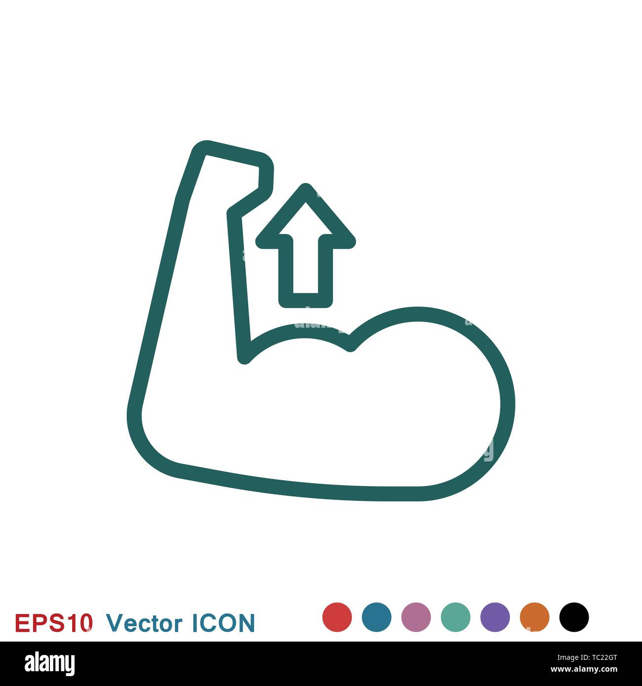 Muscle icon logo, vector sign symbol for design Stock Vector Image ...