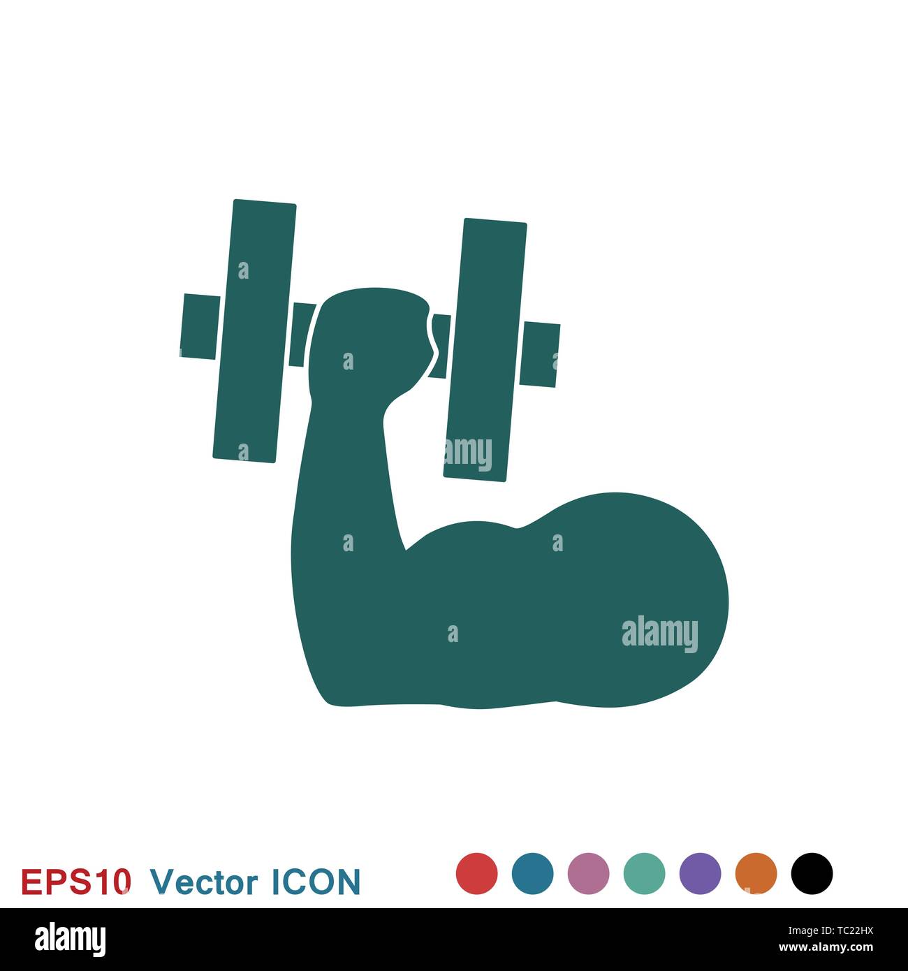 Muscle icon logo, vector sign symbol for design Stock Vector Image ...