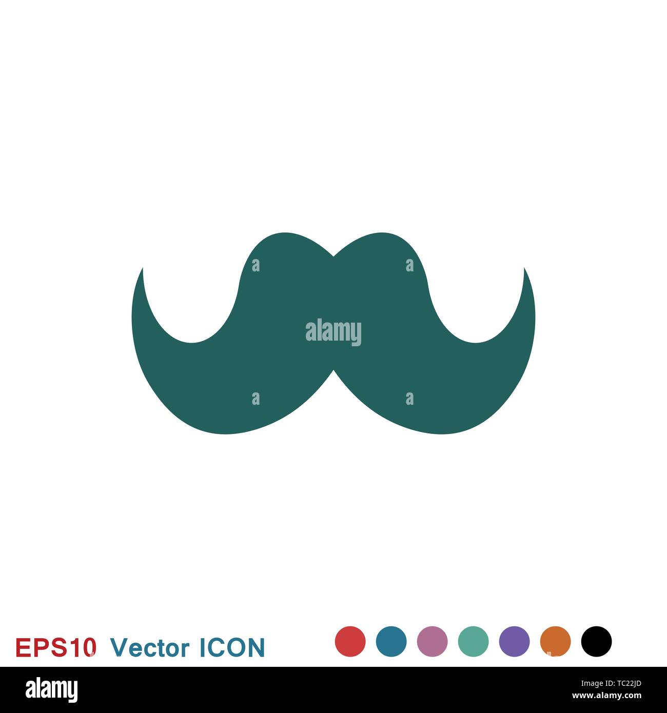 Mustache icon logo, vector sign symbol for design Stock Vector Image ...