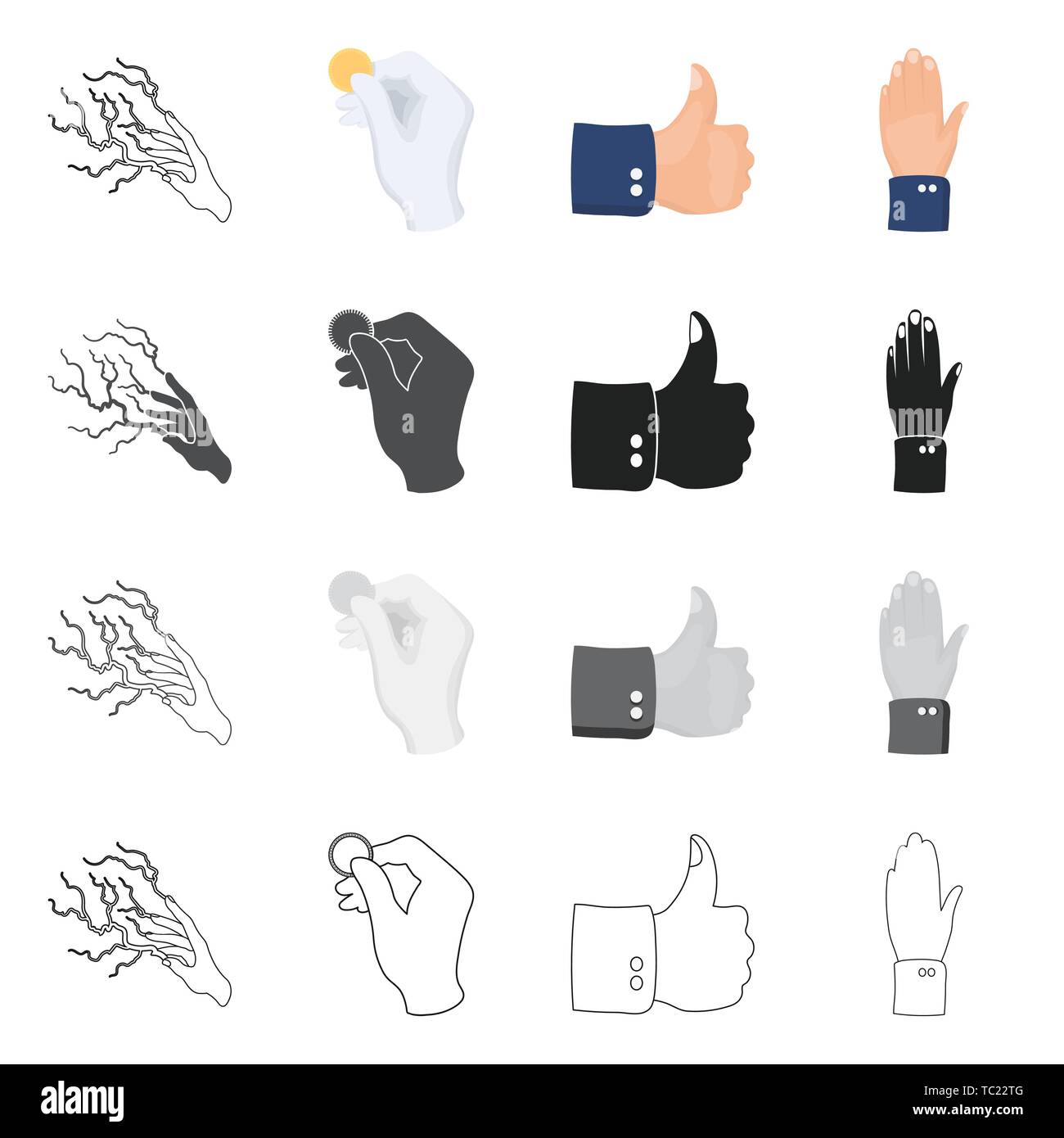 Vector design of animated and thumb logo. Collection of animated and ...