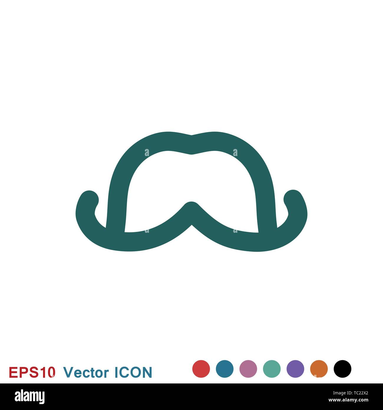 Mustache icon logo, vector sign symbol for design Stock Vector Image ...