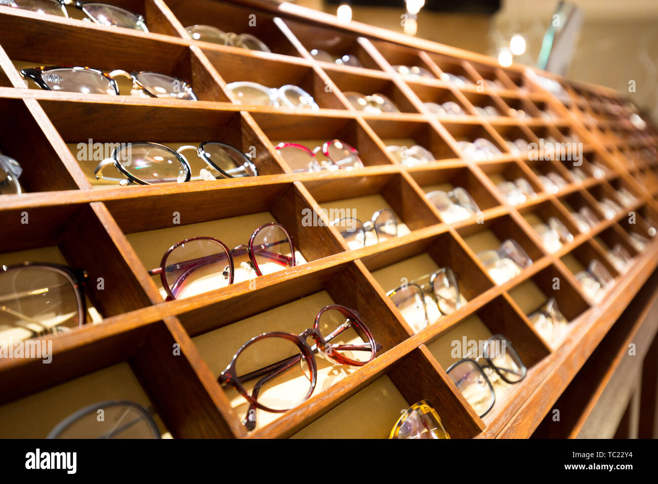 eyeeyeeyewear in photography rack Stock Photo - Alamy