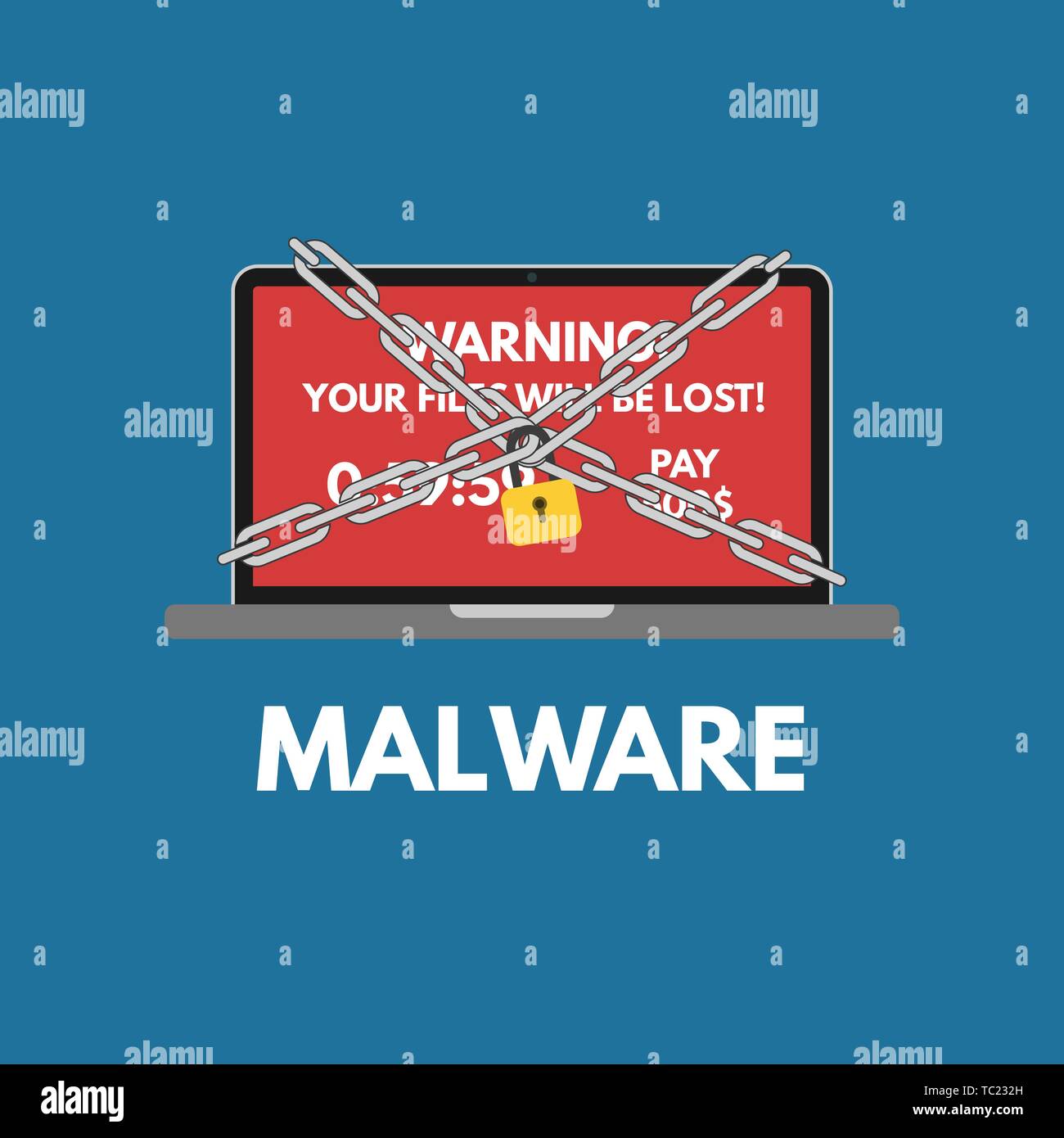 Laptop cyber security on screen Stock Vector Images - Alamy