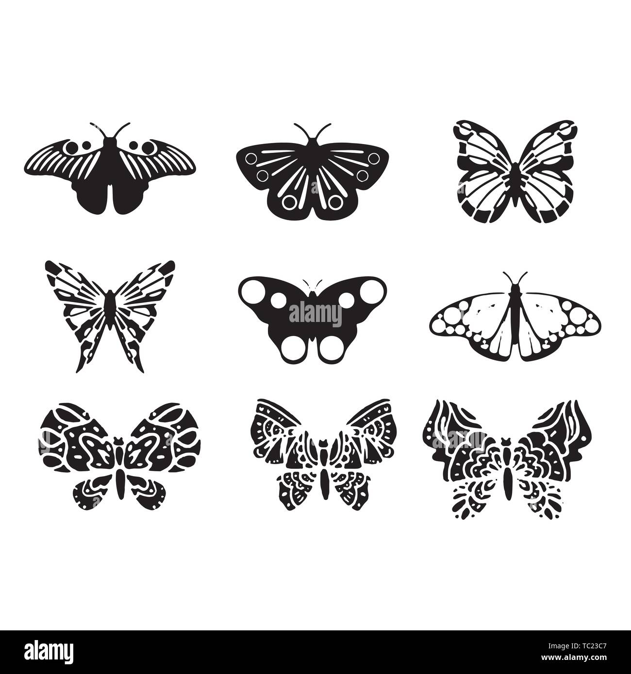 insect butterfly outline vector. nature coloring book insect butterfly ...