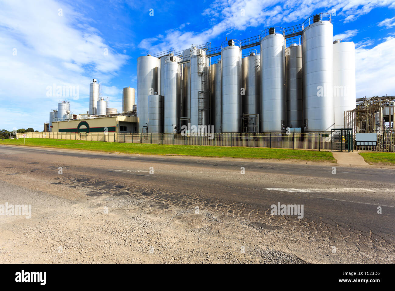 Exterior Industrial Factory Building Pipes High Resolution Stock ...