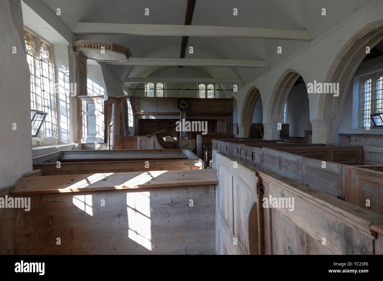 Church of Saint Mary, Old Dilton, Wiltshire, England, UK interior with ...