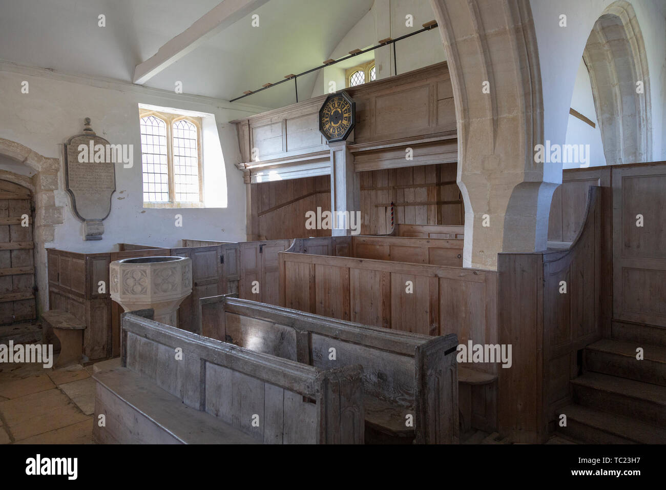 Church of Saint Mary, Old Dilton, Wiltshire, England, UK interior with ...