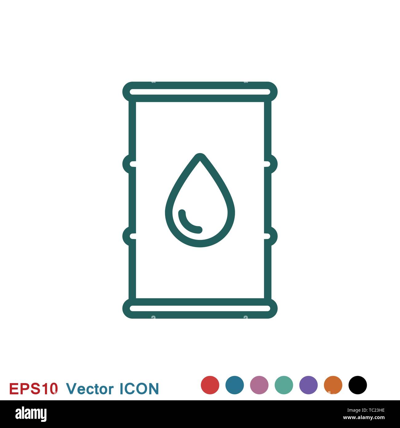 Oil drum container icon logo, vector sign symbol for design Stock ...