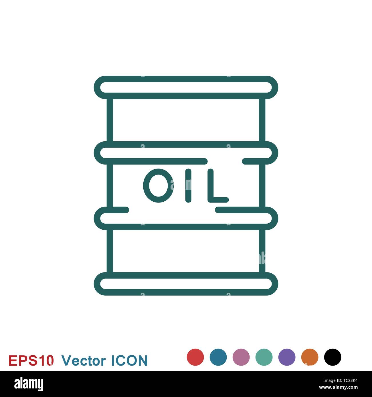 Oil drum container icon logo, vector sign symbol for design Stock ...
