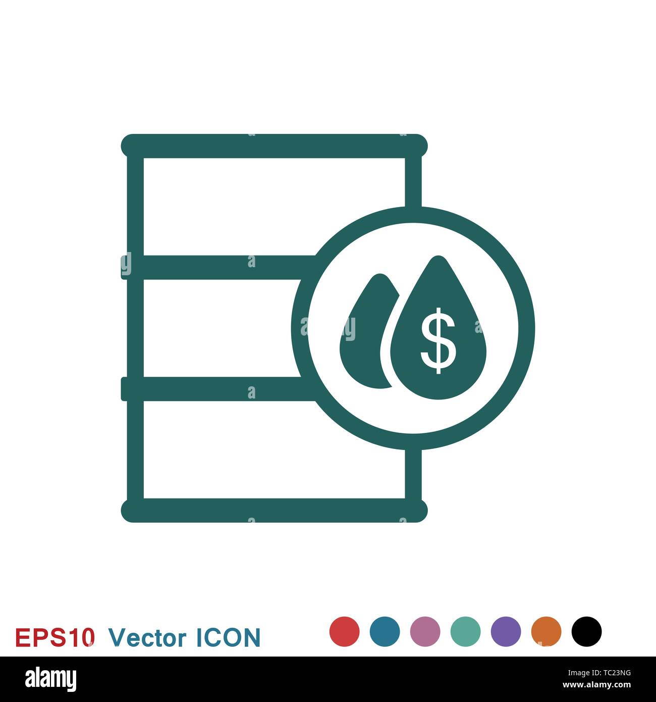 Oil drum container icon logo, vector sign symbol for design Stock ...